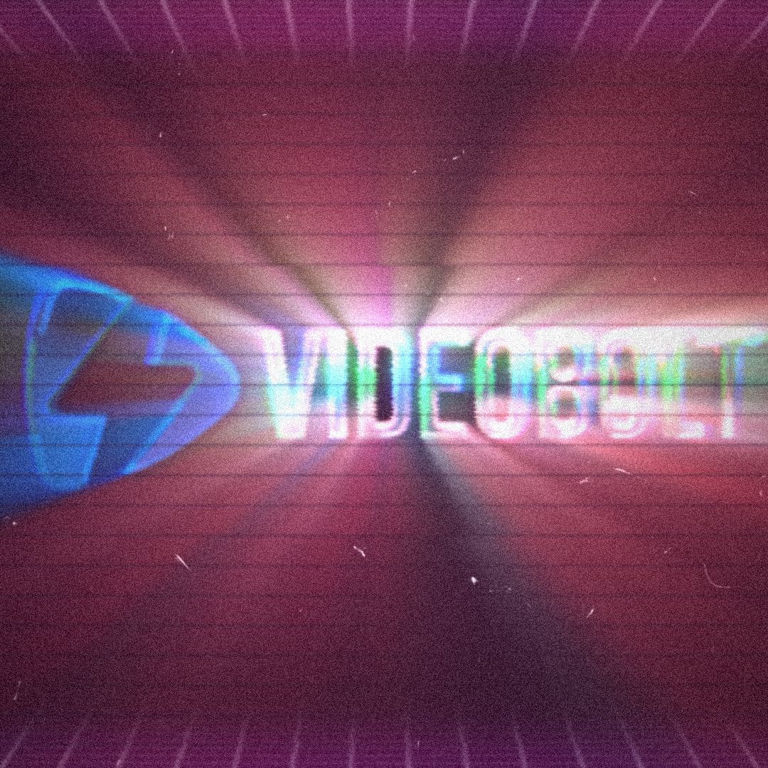 Retro Grid Reveal - Neon glitch logo intro