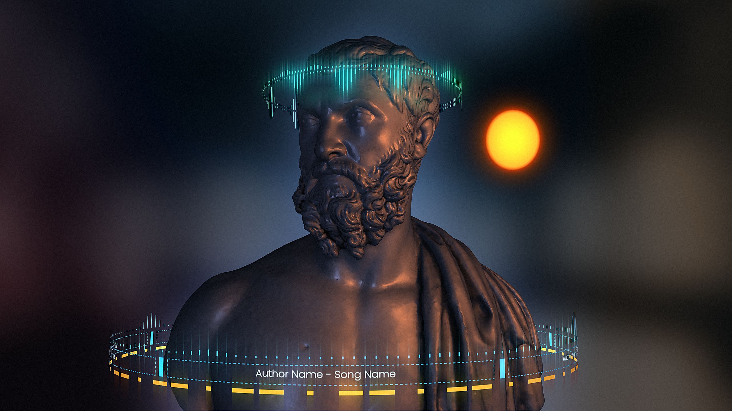 Statue Visualizer - Neon Halo Visualizer