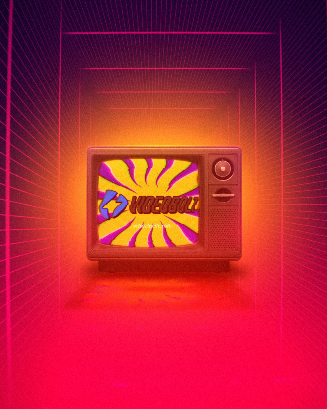 Retro TV Intro - Neon 80s Logo Reveal