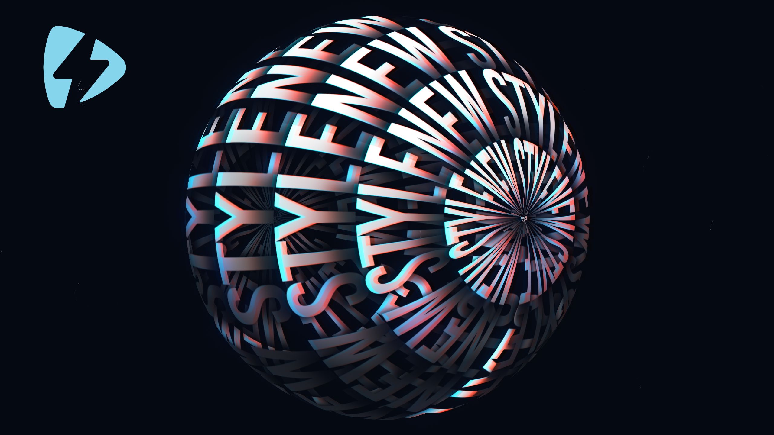 Spherical Typo Style - 3D Type Sphere Loop