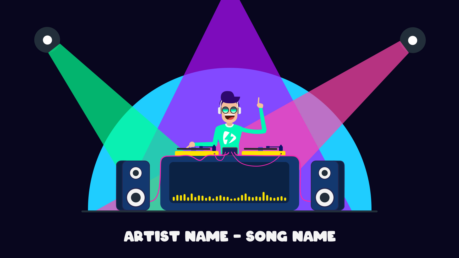 DJ Audio Visualizer - Beat-Synced Cartoon