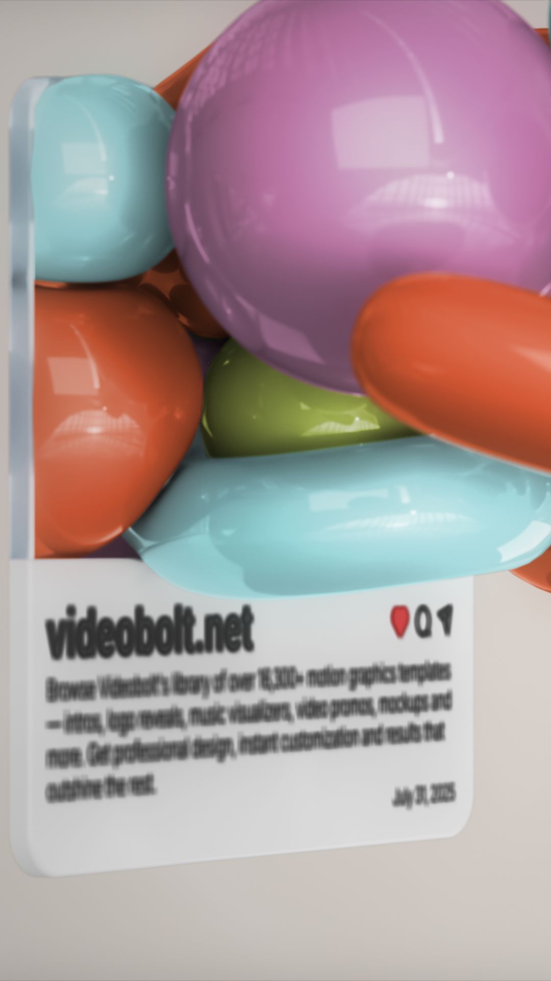 Balloons Post Reveal - Playful 3D Logo Intro