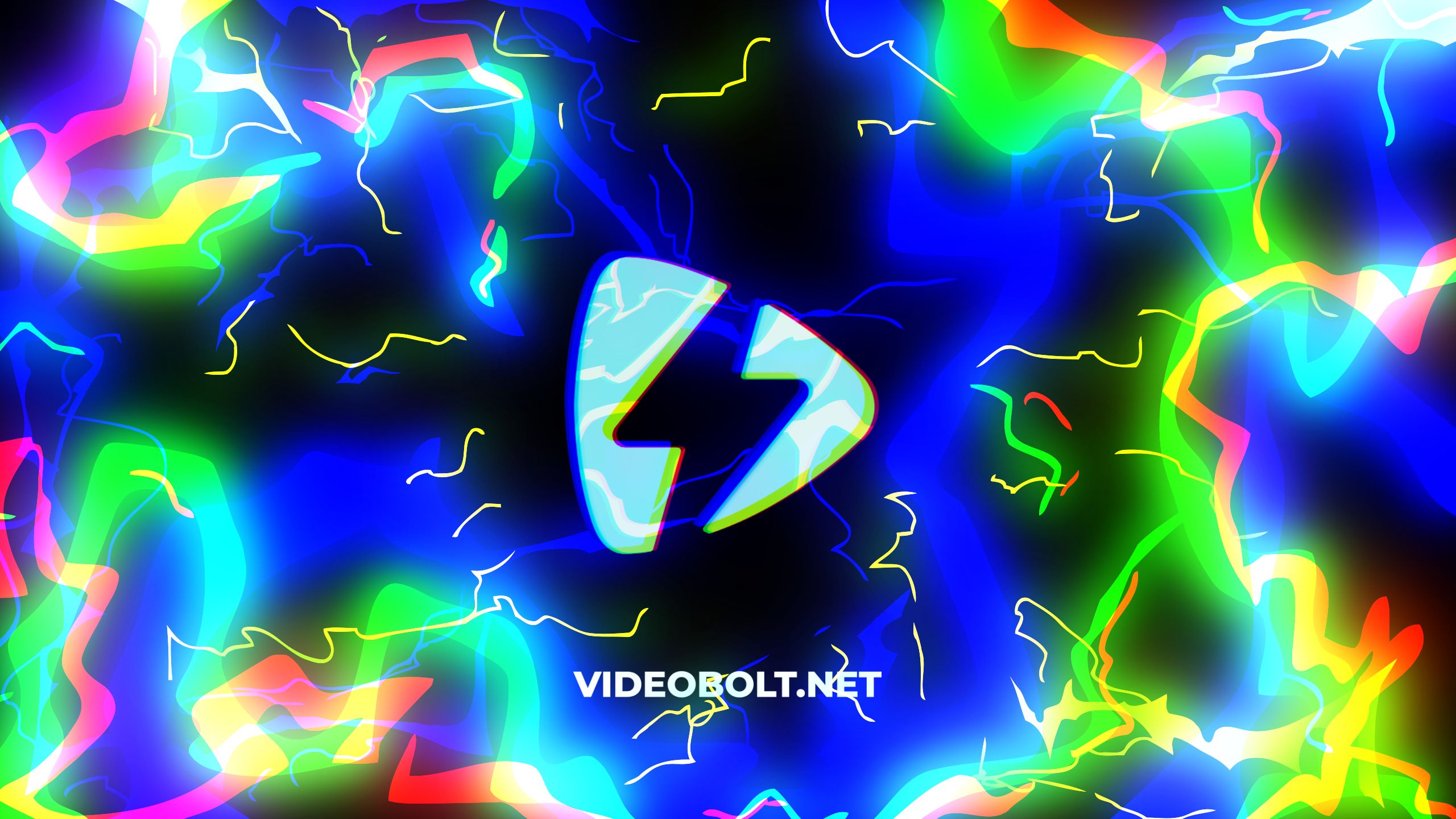 Cartoon Lightning Storm Intro - Neon Logo Reveal