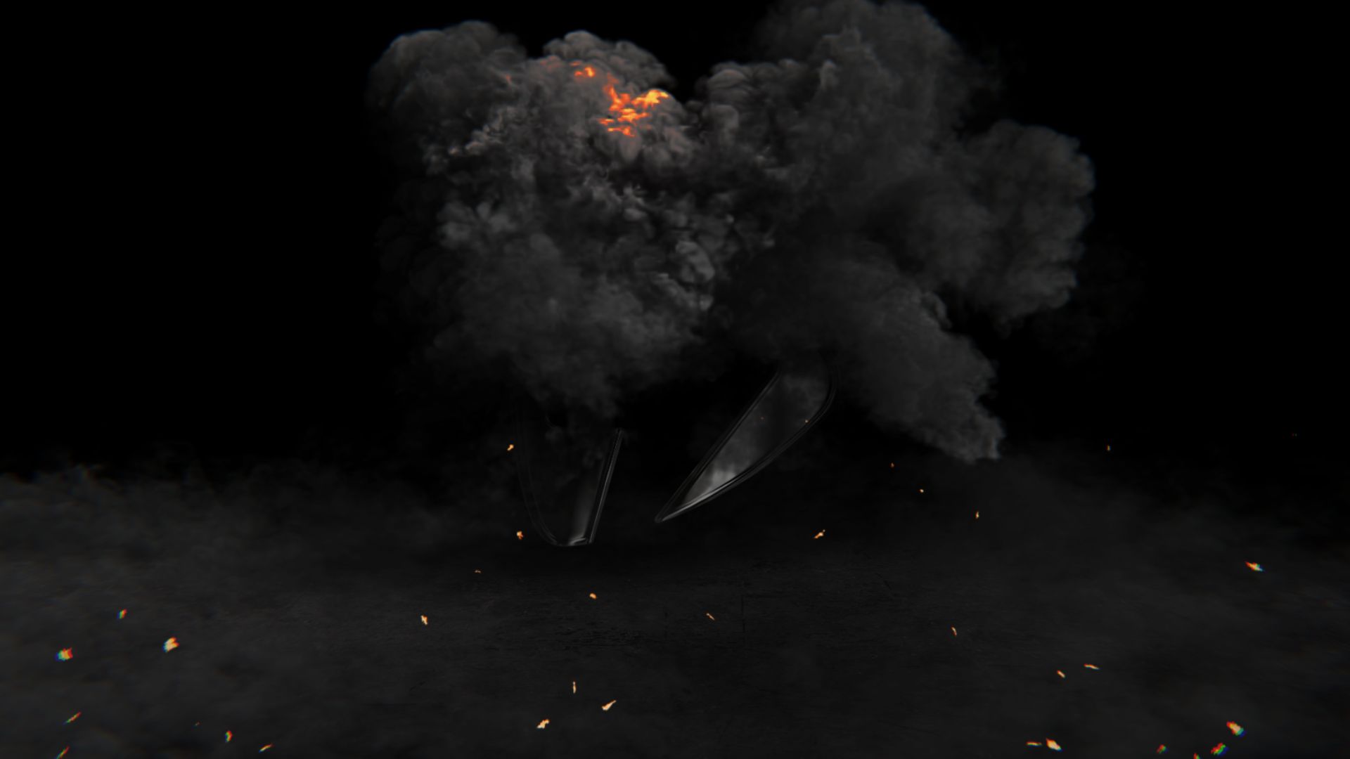 Explosive Fire & Smoke Reveal by v.createvfx