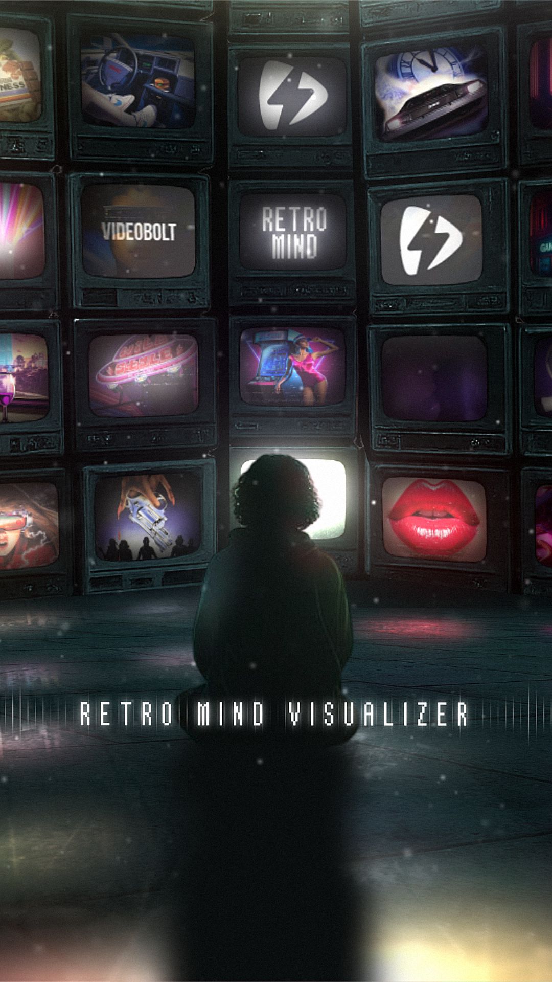 Retro Mind Visualizer - CRT Wall Audio Visual