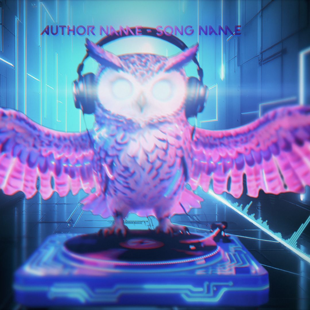 Hyper Disco Owl - Neon Music Visualizer