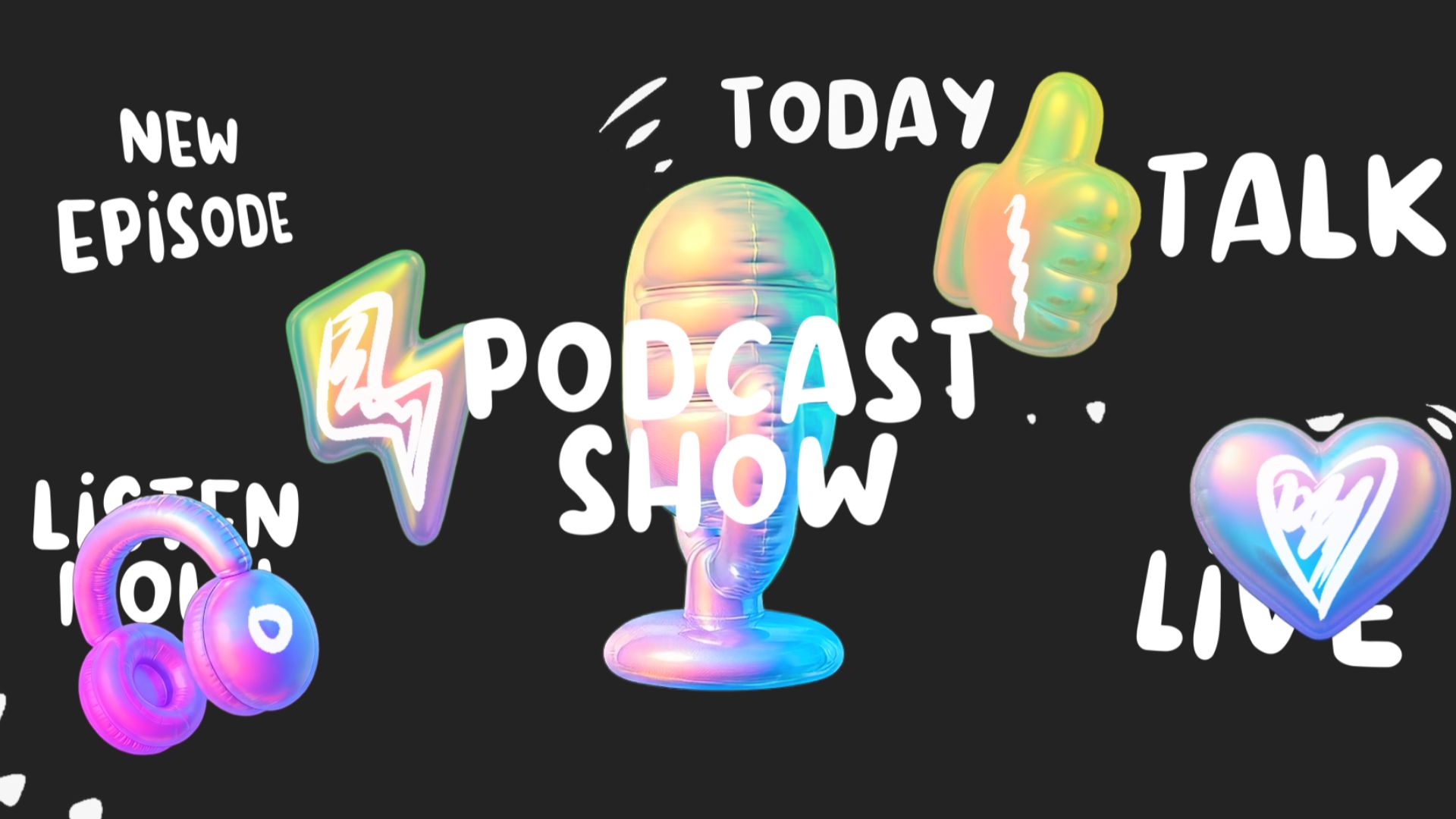 Neon Bubble Podcast Opener - Logo Reveal