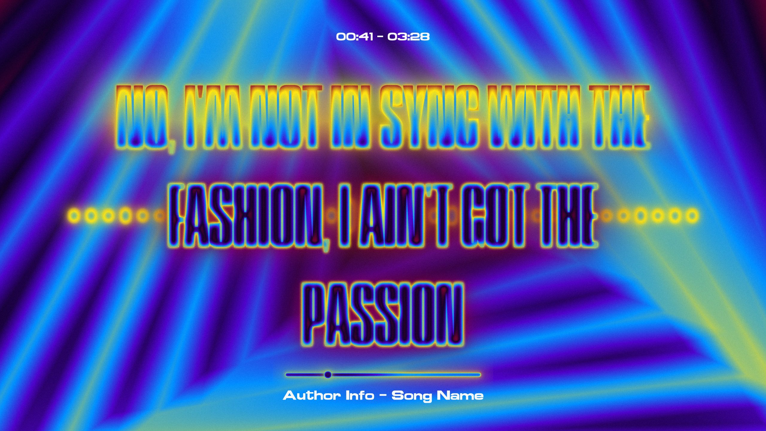 Heatmap Lyrics - Neon visualizer