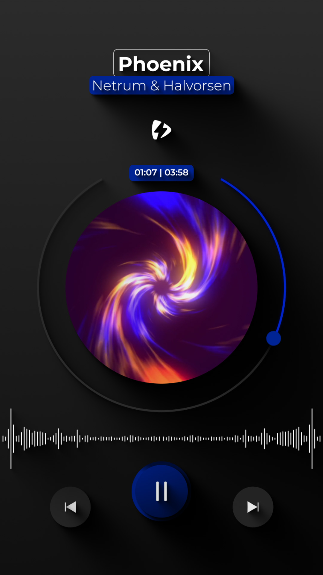 Modern Music Player - Vertical by LuisBranco