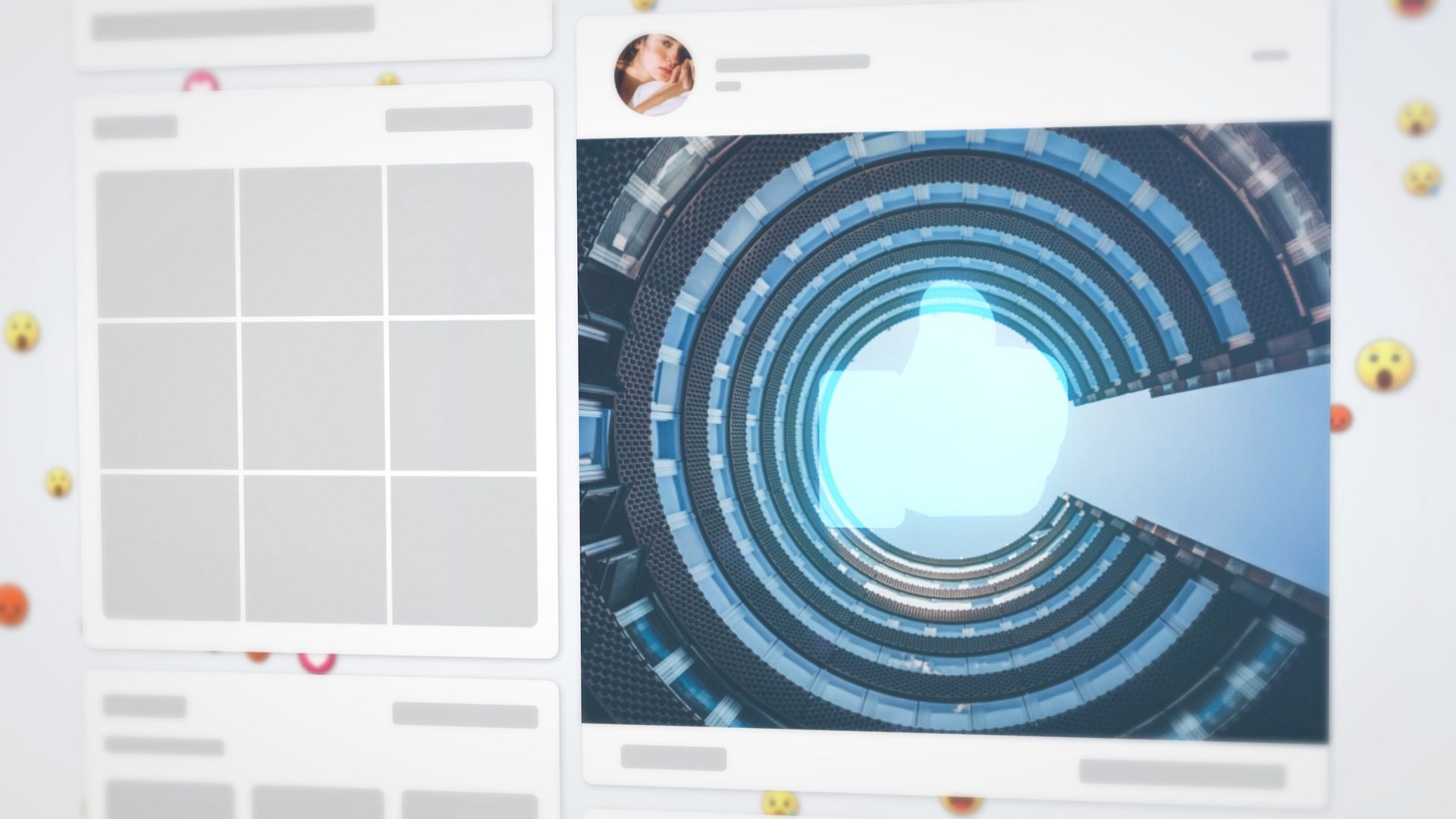 Facebook Social Media Intro - 3D UI opener