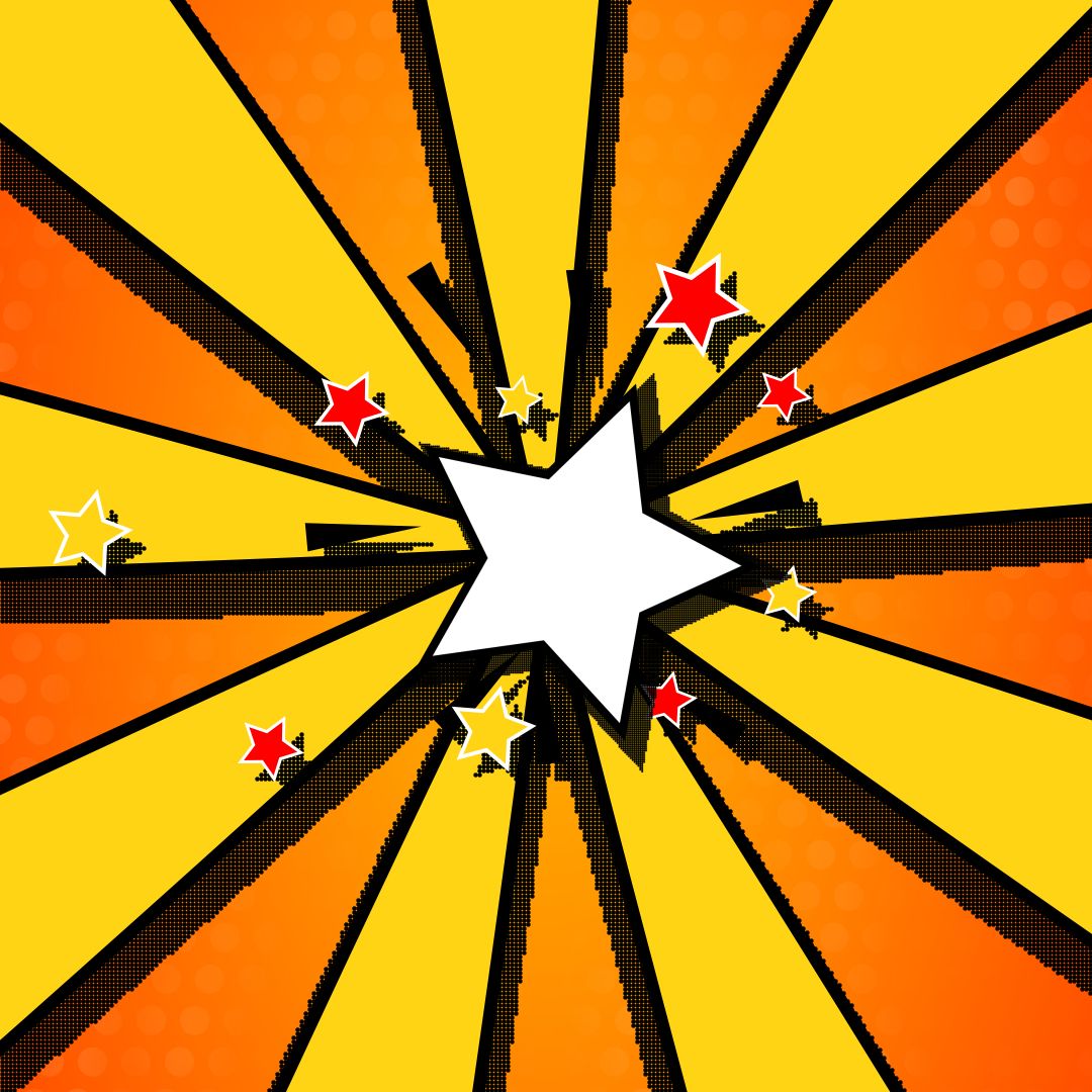 Pop Art Comic Background - Square by thundermotion2021