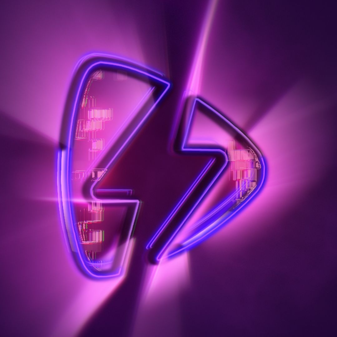 3D Glitch Digital Rays - Square by Goldenmotion