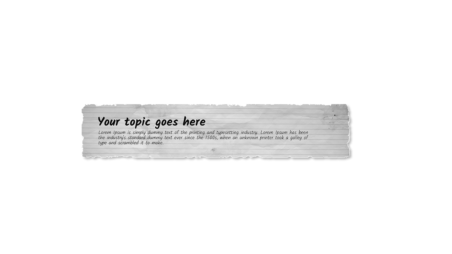 Paper Cutting Lower Third 4 - Torn Paper Overlay