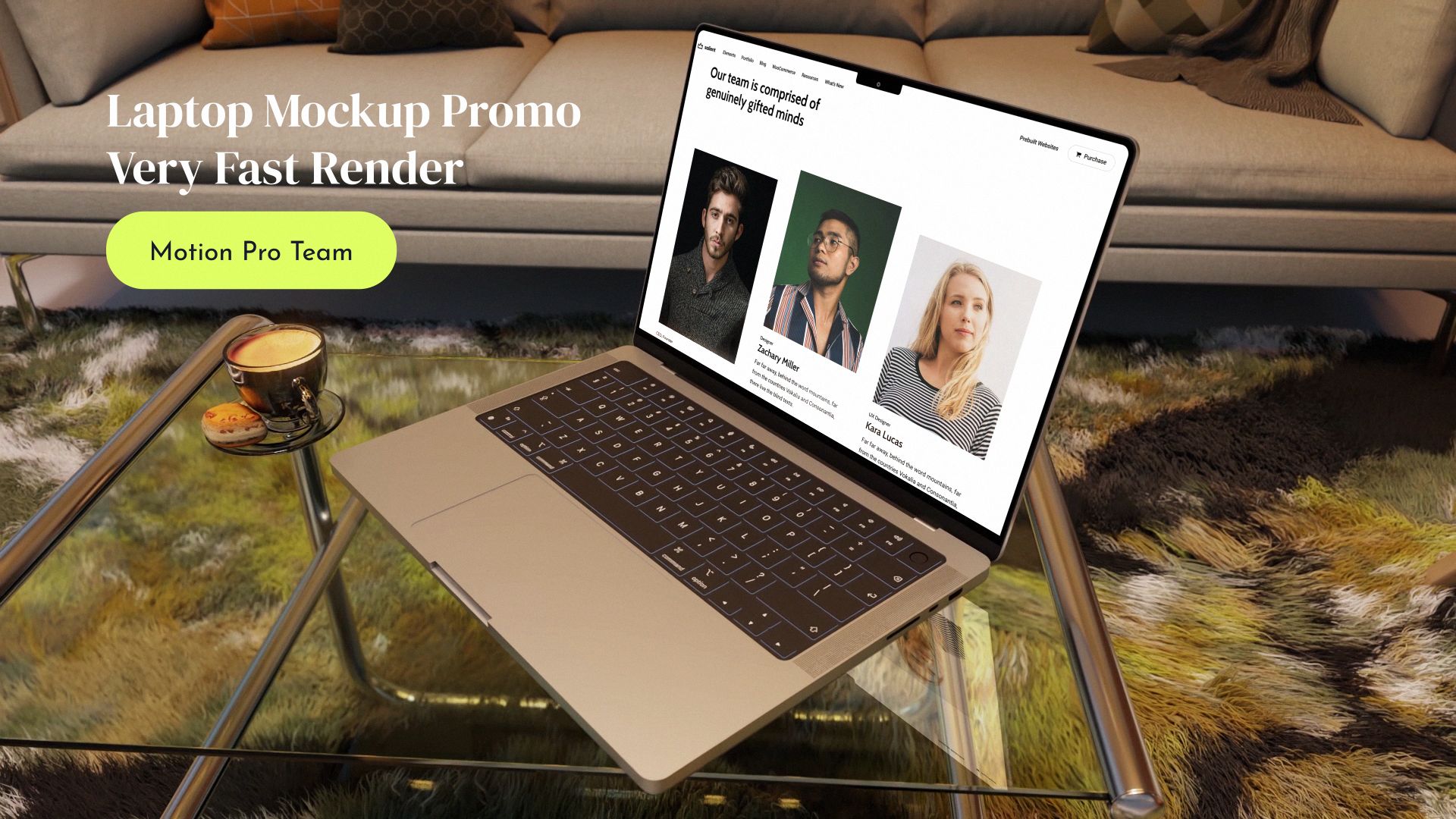 Modern Laptop Opener - Device Mockup Promo